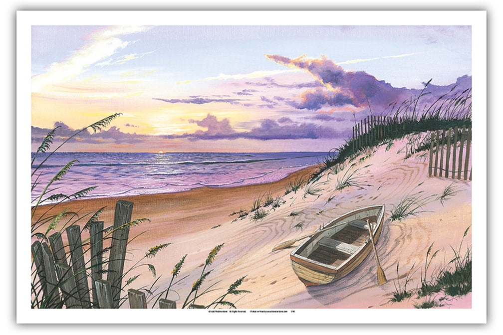 Pastel Point - Beach Sunset - From an Original Color Painting by Scott ...