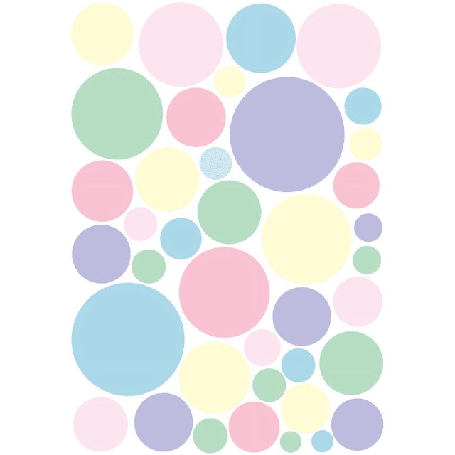 Pastel Polka Dots Wall Decals Stickers / Pastel Dot Nursery Wall Decor ...