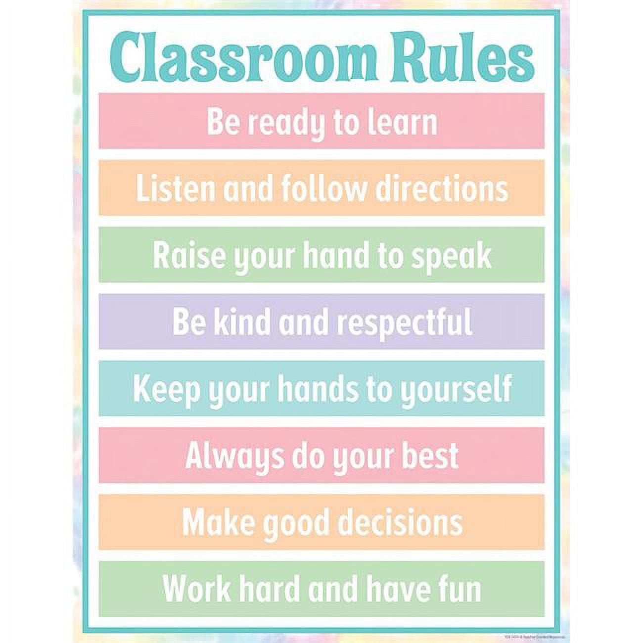 Pastel Pop Classroom Rules Chart 17x22 [TCR7474] - Walmart.com