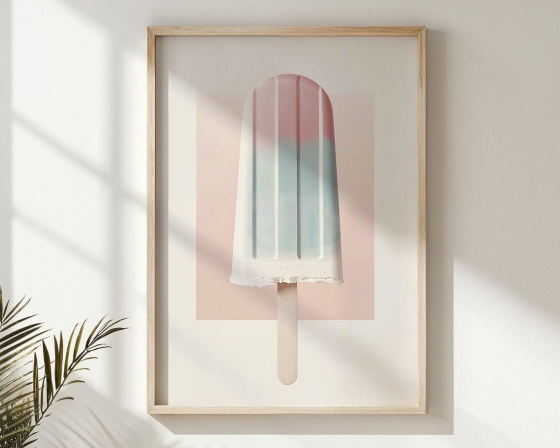 Pastel Popsicle Print, Nursery Wall Art, Kids Room Decor, Ice Cream ...