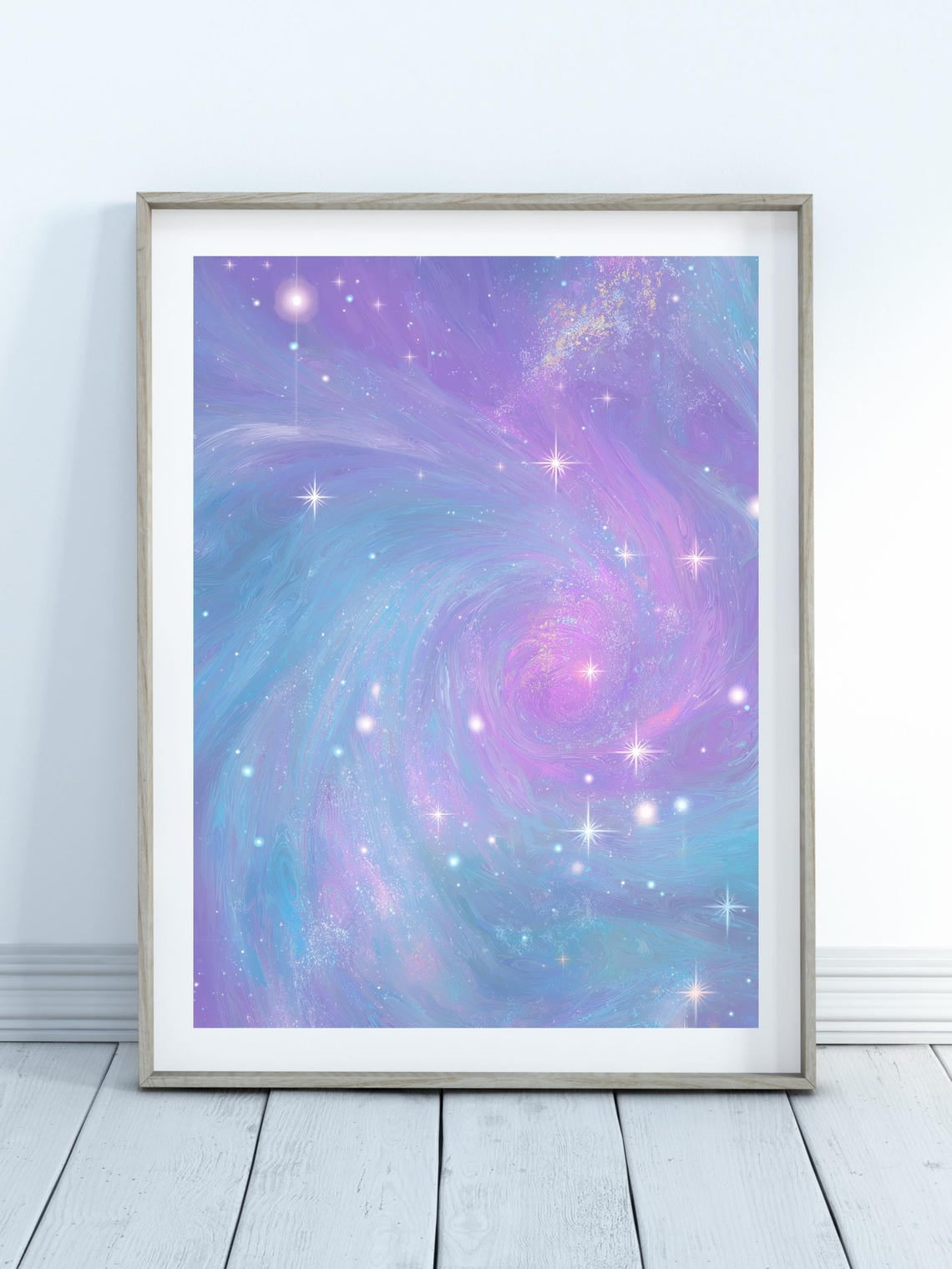 Pastel Poster – Preppy Wall Art In Pink And Blue, Nursery Space Decor ...
