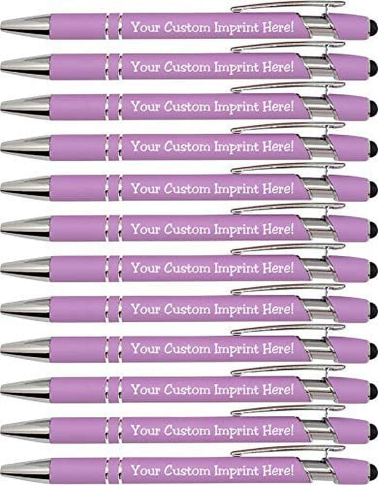 Pastel Premium Custom Pens with Stylus | Personalized Soft-Touch Metal ...