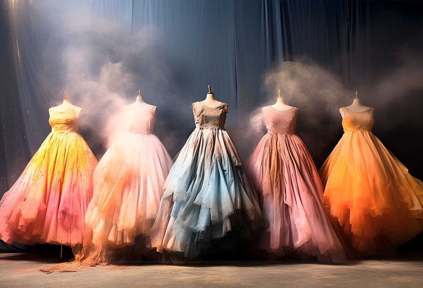 Pastel Princess Dress Baby Girls Birthday Party Cake Smash Portrait r ...