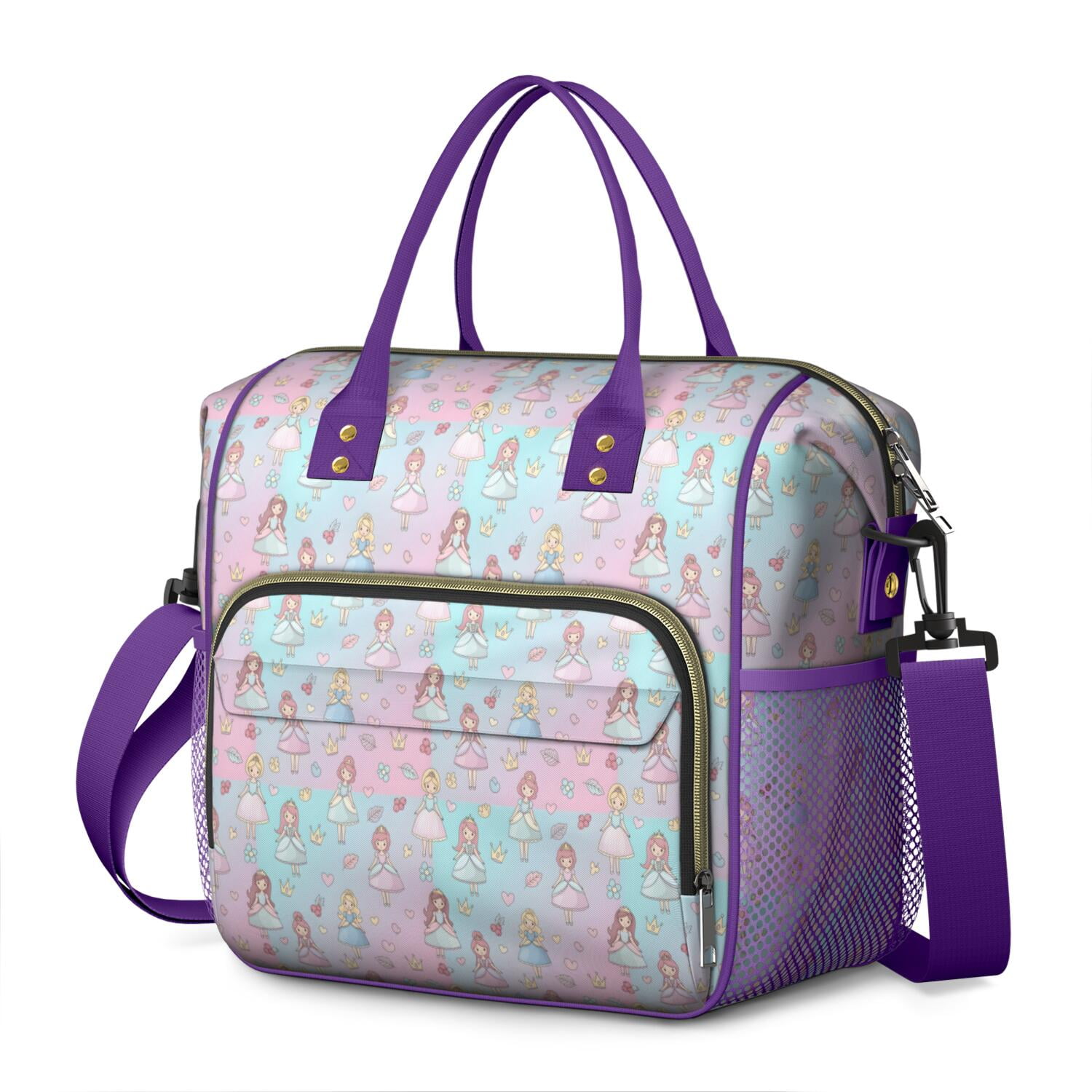 Pastel Princess Pattern Womens Lunch Box for Work,Insulated Large Lunch ...