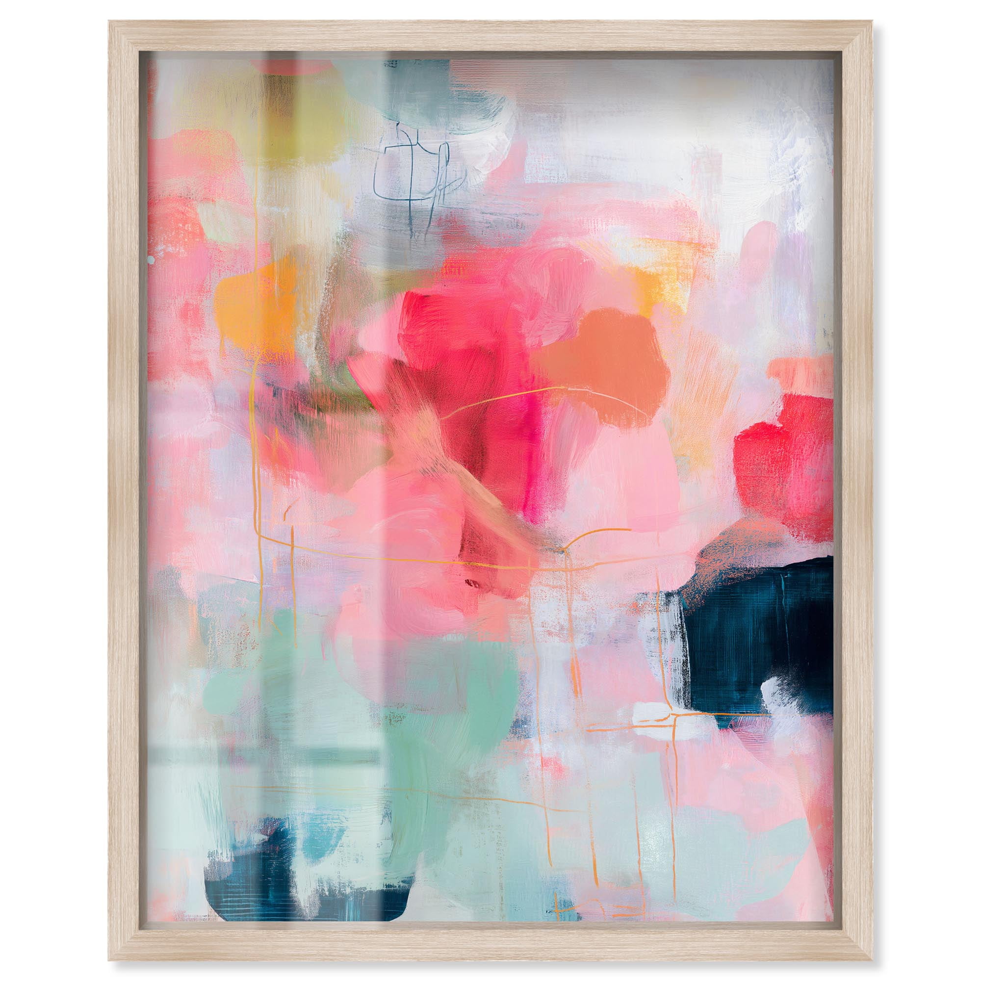 Pastel Prism Shadowbox Print Bright Wall Decor by Art Remedy, Blonde ...