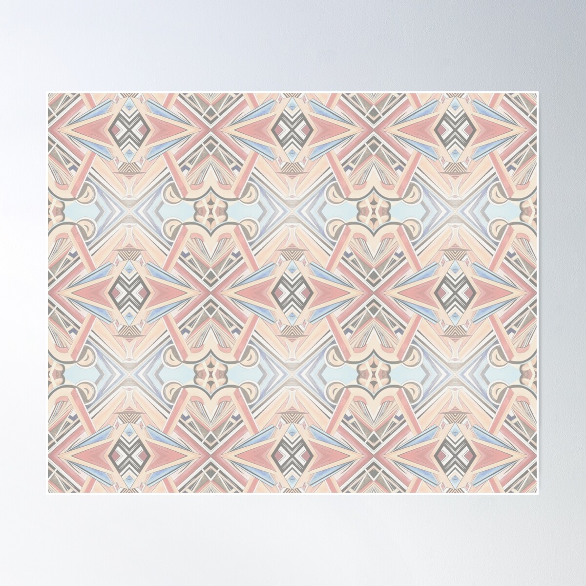 Pastel Psychodelic Deco Poster Wall Art, Modern Wall Decor For Living ...