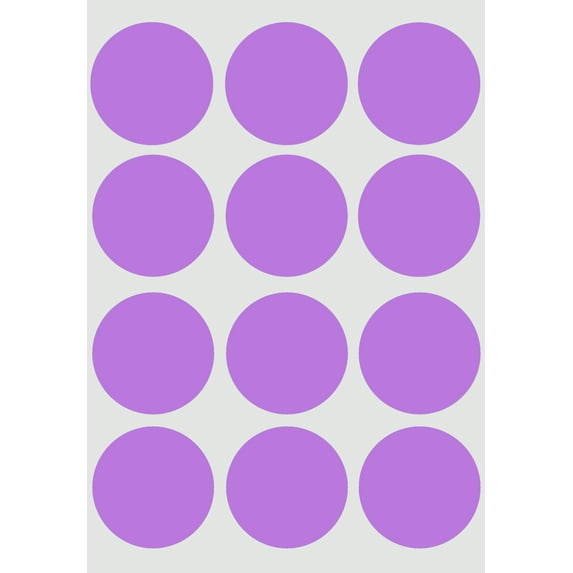 Pastel Purple Color-Coding Label Dots 38mm (1.5 inch) inch Round ...