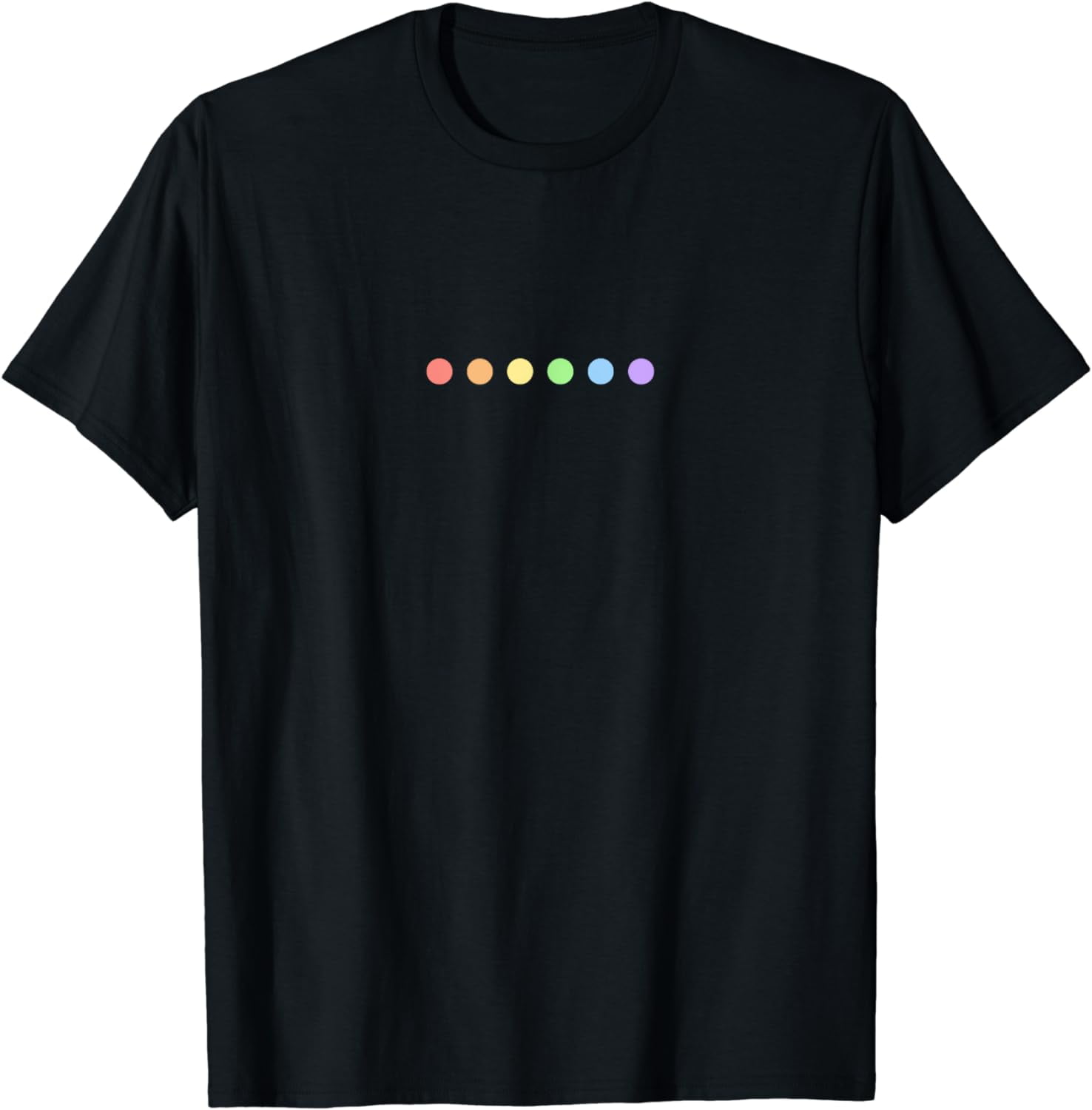 Pastel Rainbow Dots Subtle Gay Pride Month LGBT Ally Minimal T-Shirt ...
