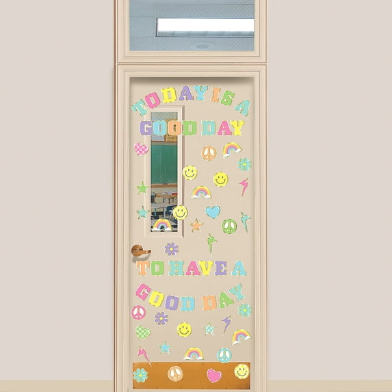 Pastel Rainbow Good Day Classroom Door Decorating Set - 67 Pc ...