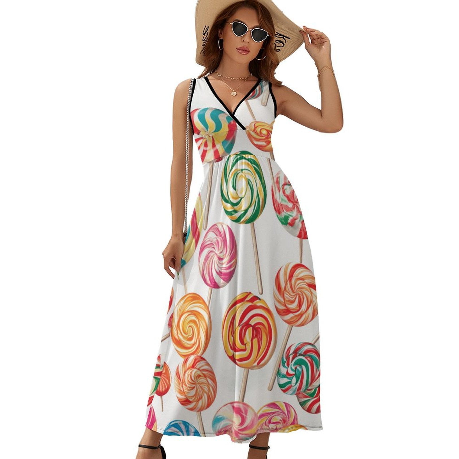 Pastel Rainbow Lollipop Dress Fashion Boho Beach Long Dresses Female ...