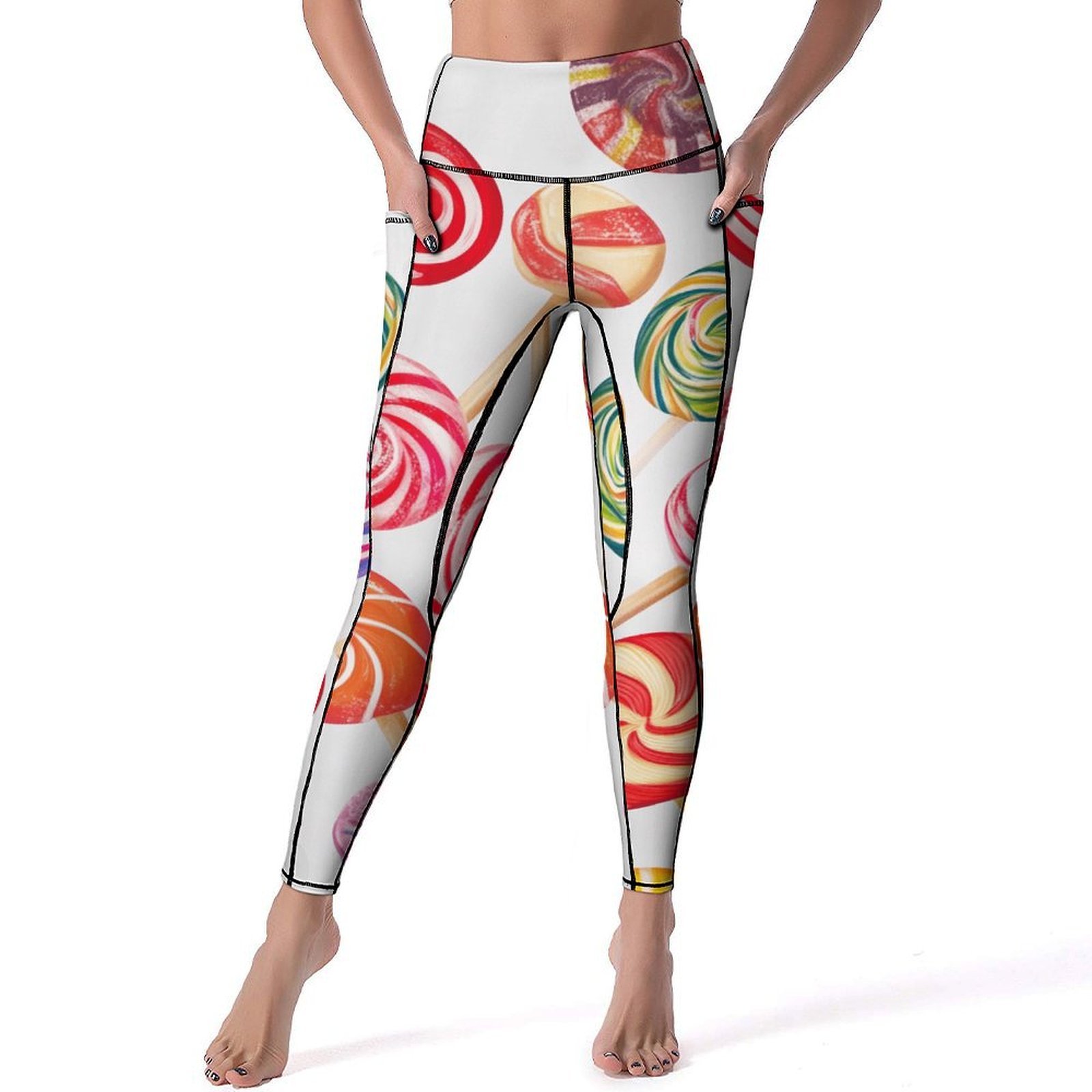 Pastel Rainbow Lollipop Leggings Gym Wear Gym Sportswear Woman Tight ...
