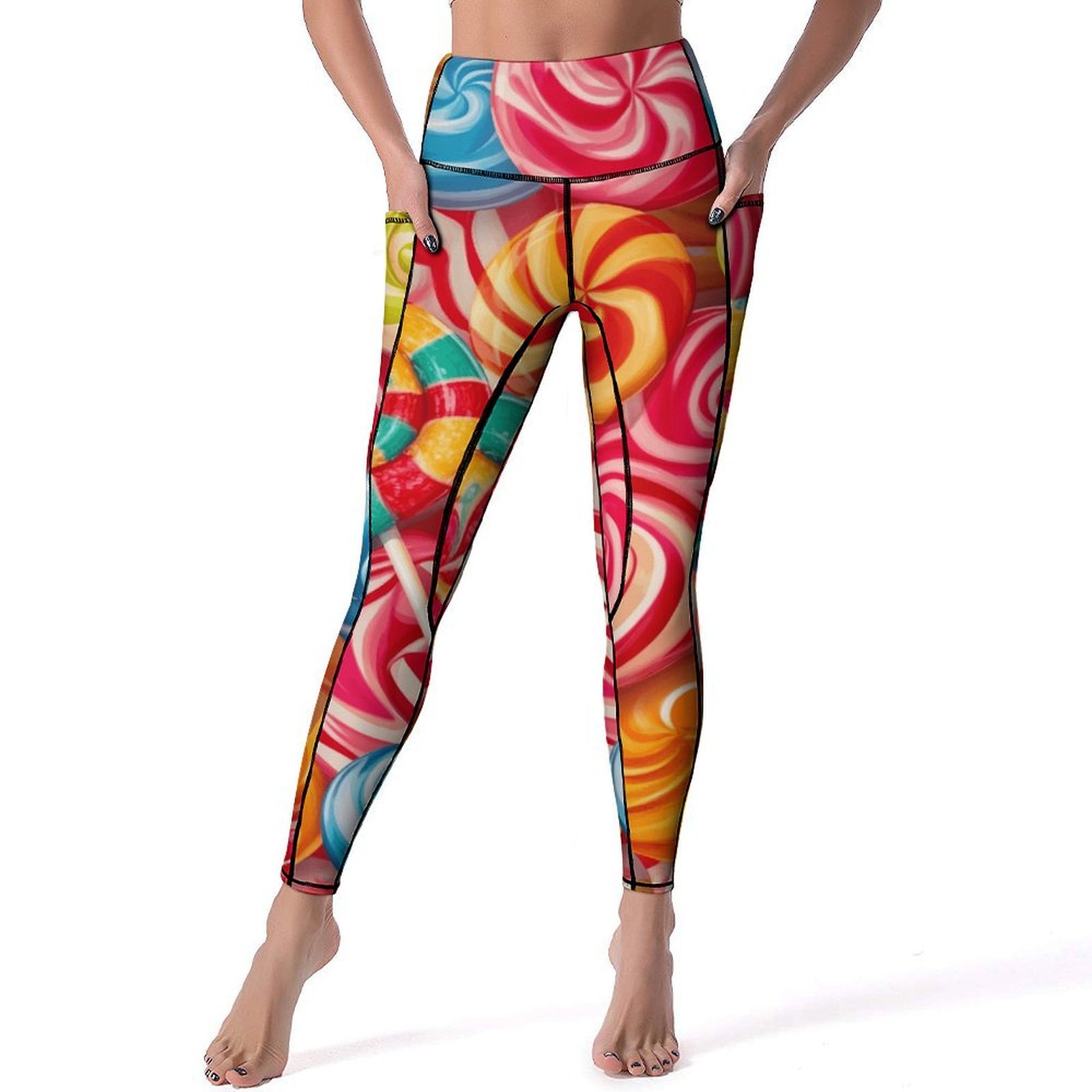 Pastel Rainbow Lollipop Leggings Gym Wear Gym Sportswear Woman Tight ...