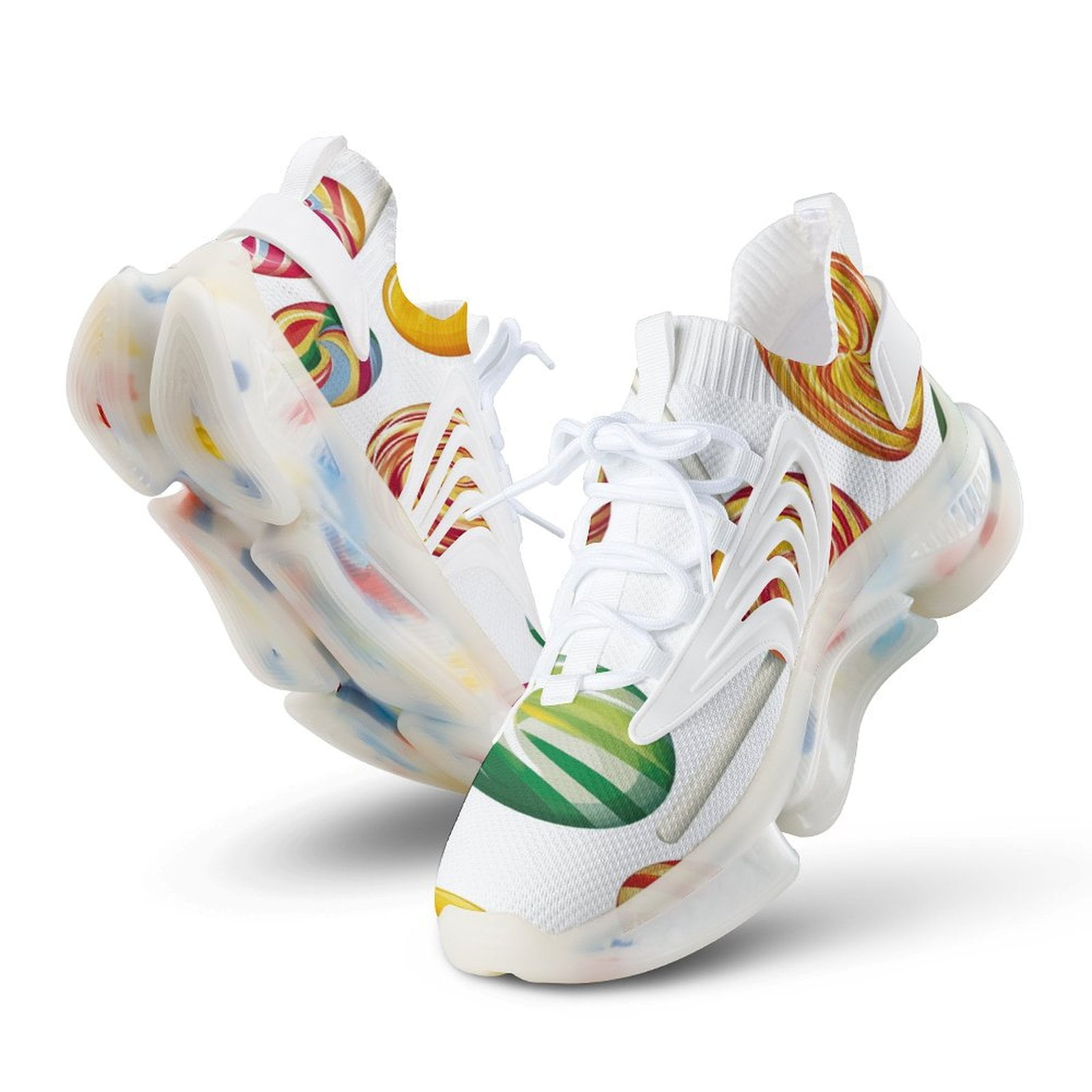 Pastel Rainbow Lollipop Walking Shoes for Men Woman Lightweight Tennis ...