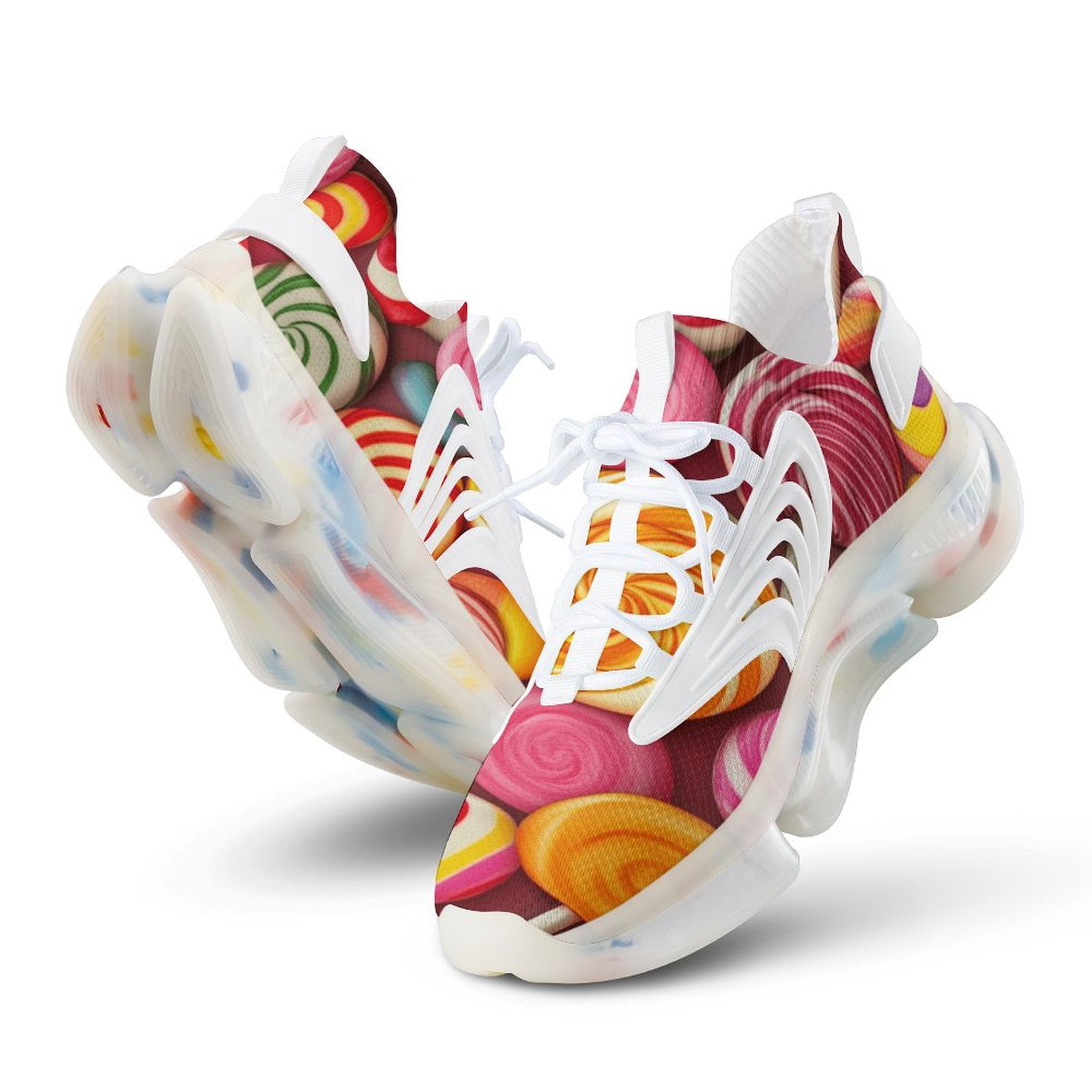 Pastel Rainbow Lollipop Walking Shoes for Men Woman Lightweight Tennis ...