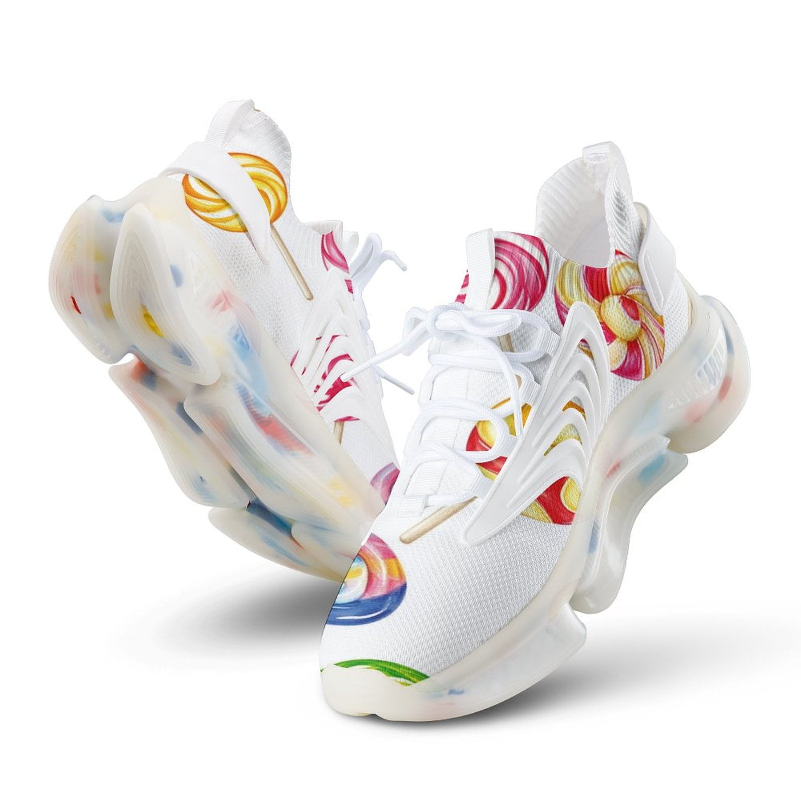 Pastel Rainbow Lollipop Walking Shoes for Men Woman Lightweight Tennis ...