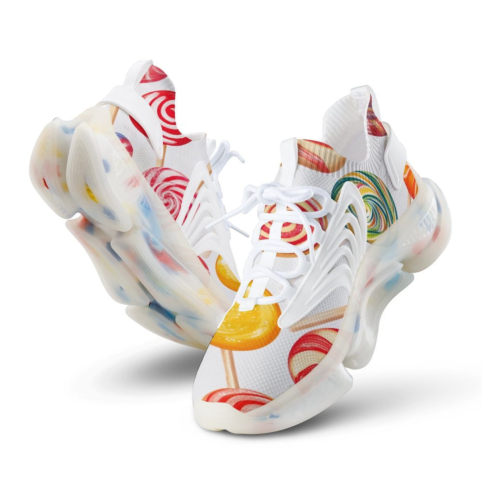 Pastel Rainbow Lollipop Walking Shoes for Men Woman Lightweight Tennis ...