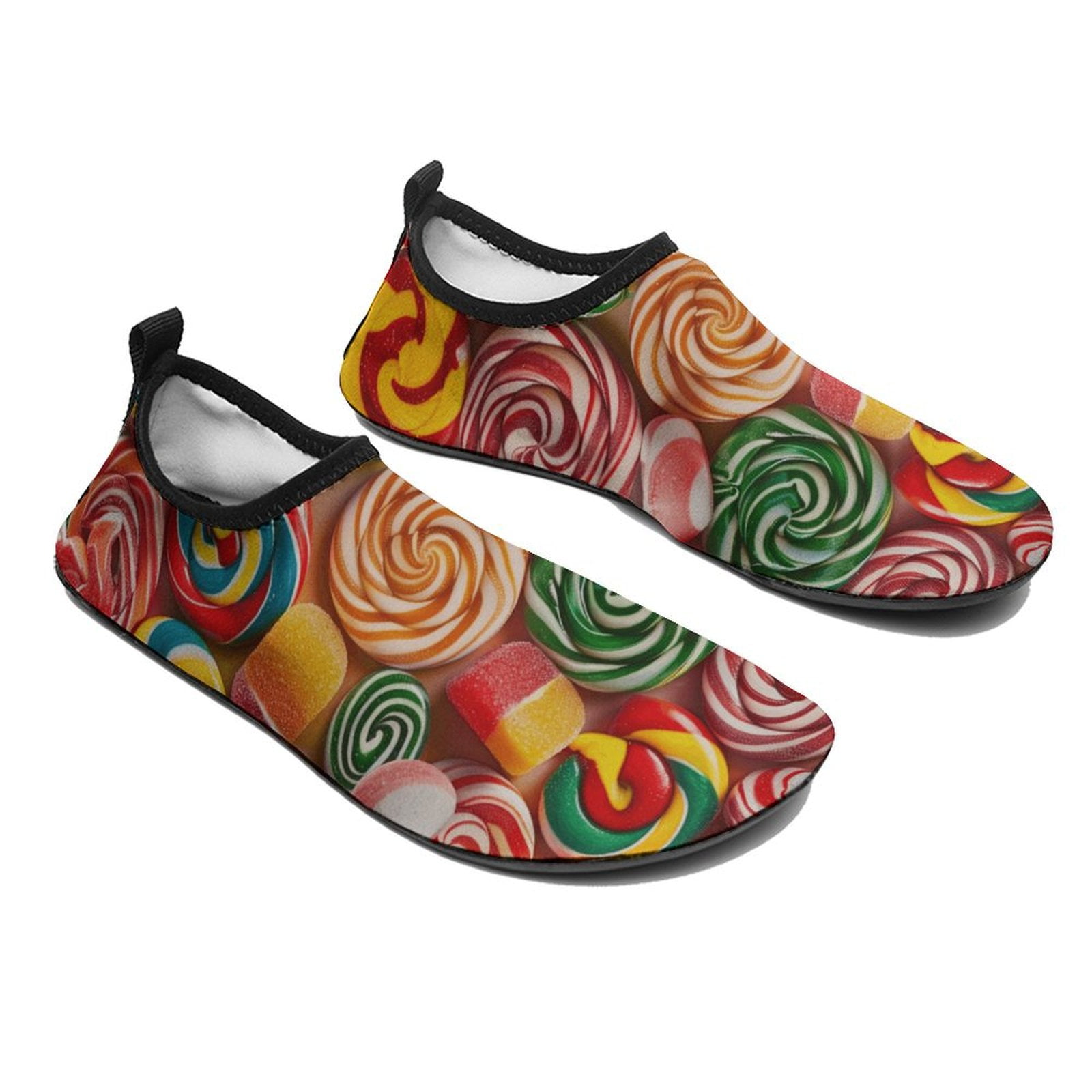 Pastel Rainbow Lollipop Water Shoes Beach Slip-on Shoes for Men Women ...