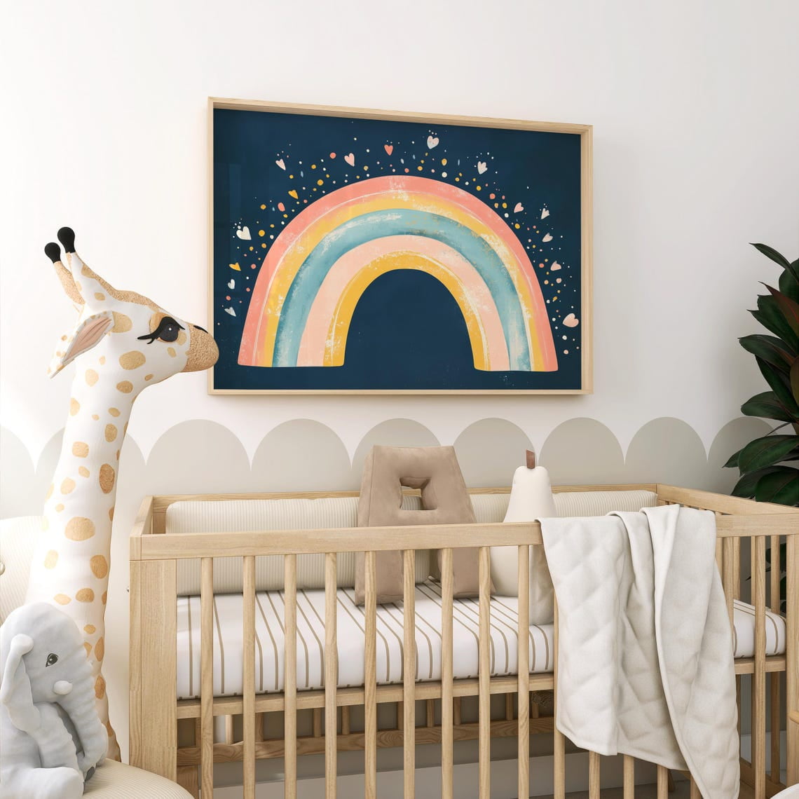 Pastel Rainbow Nursery Print, Playroom Poster, Boho Colors Kids Room ...