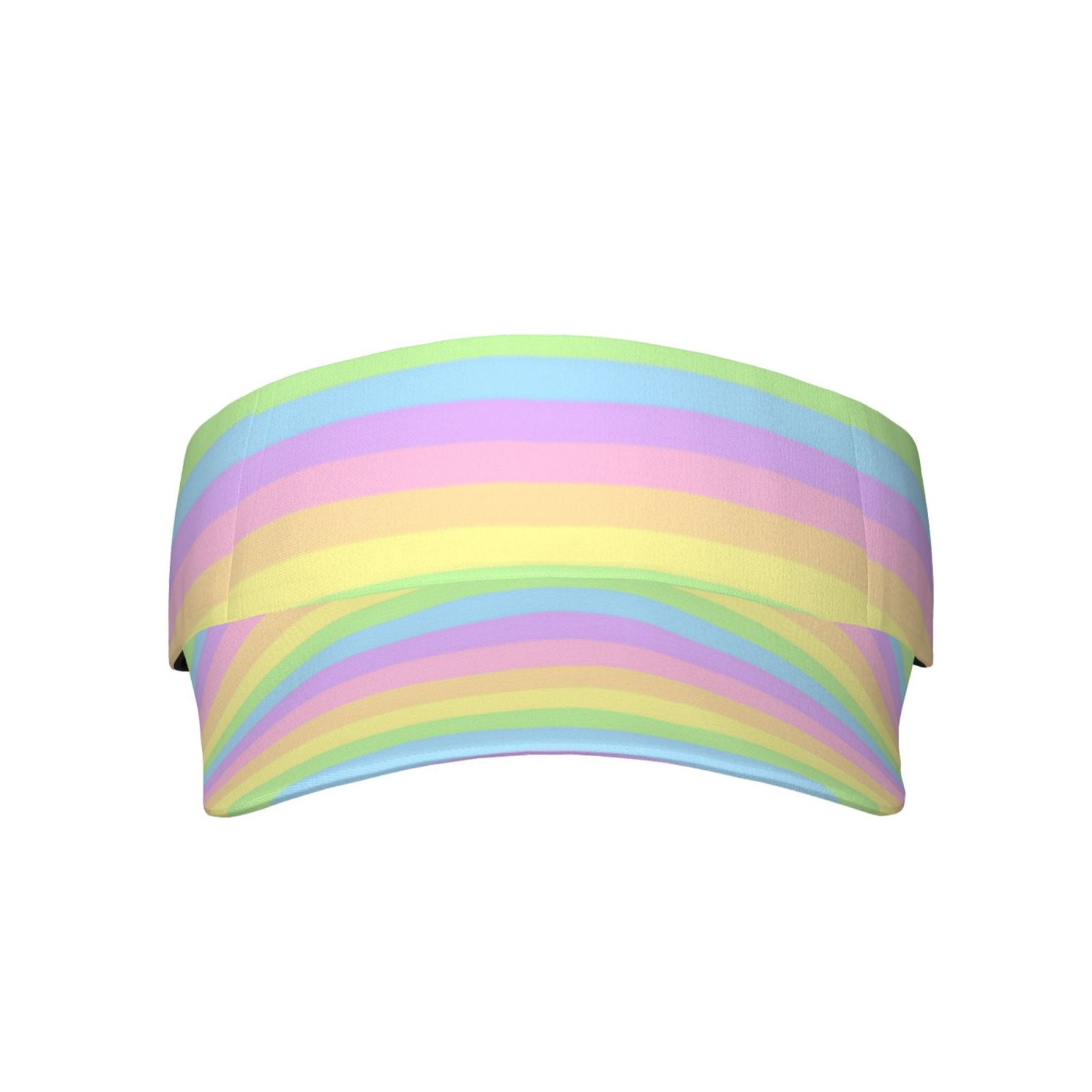 Pastel Rainbow Striped Sports Sun Visor Hats Adjustable Sun Visor Caps ...