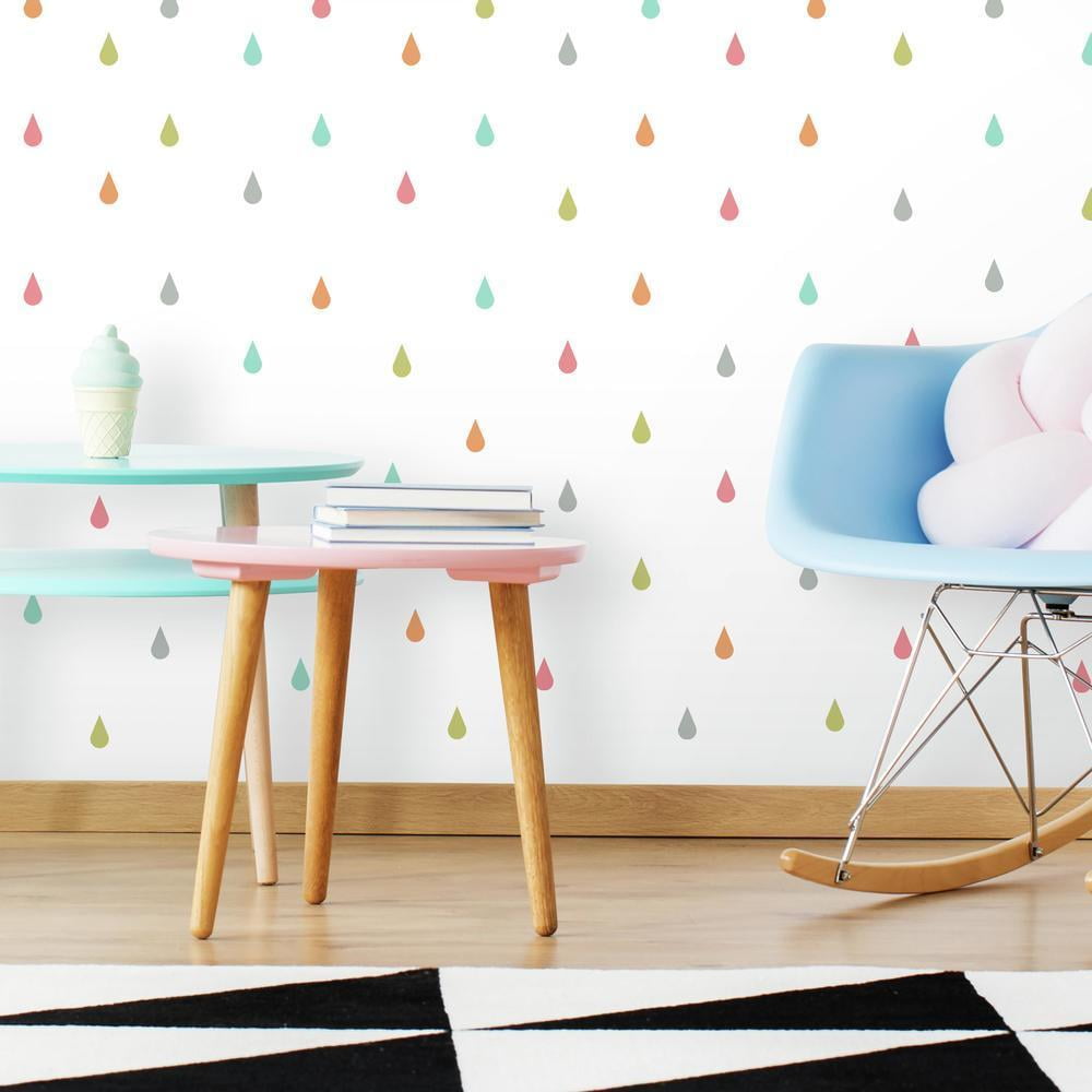 Pastel Raindrop Peel and Stick Wall Decals - Walmart.com