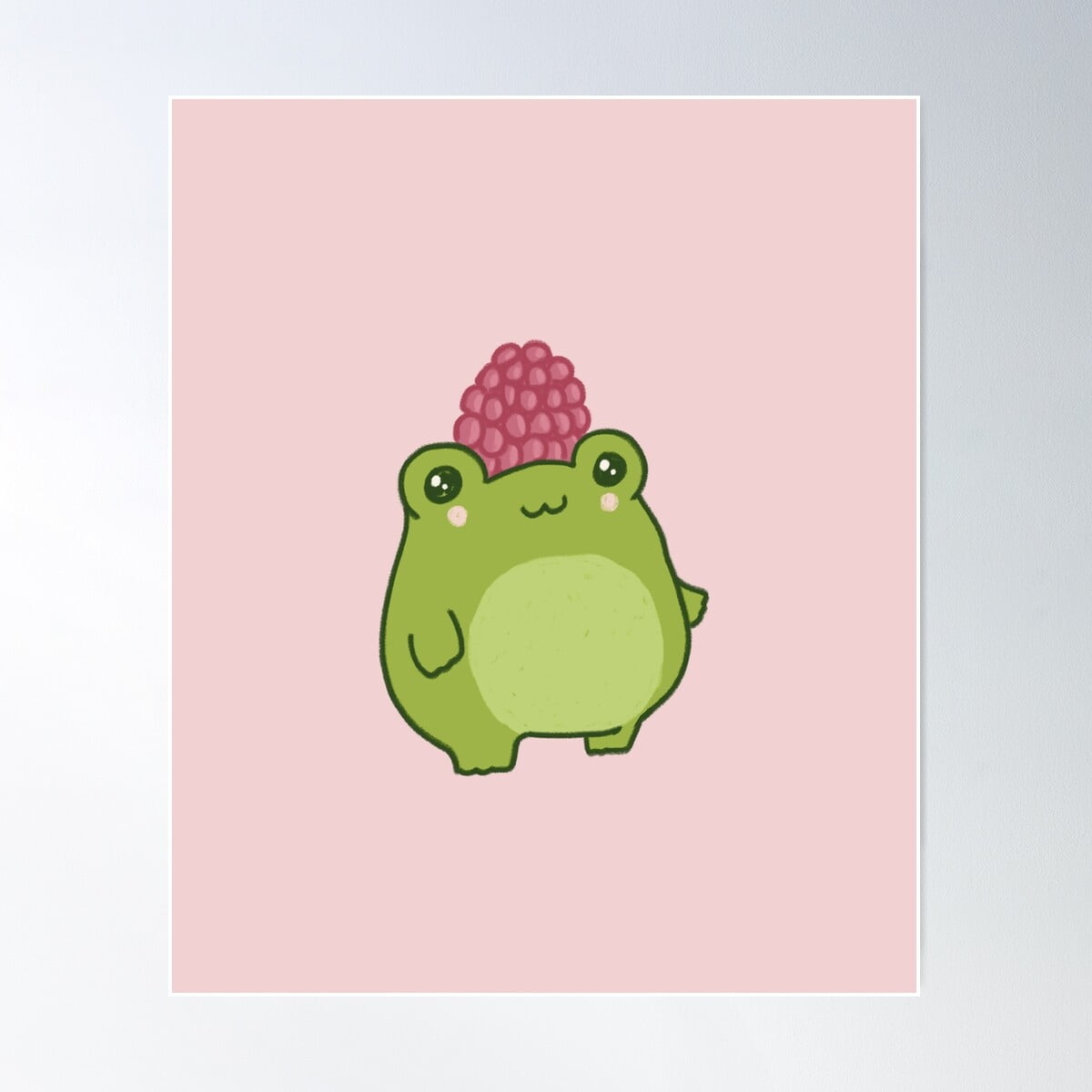Pastel Raspberry Frog: Cute And Chubby Kawaii Cottagecore Aesthetic For ...