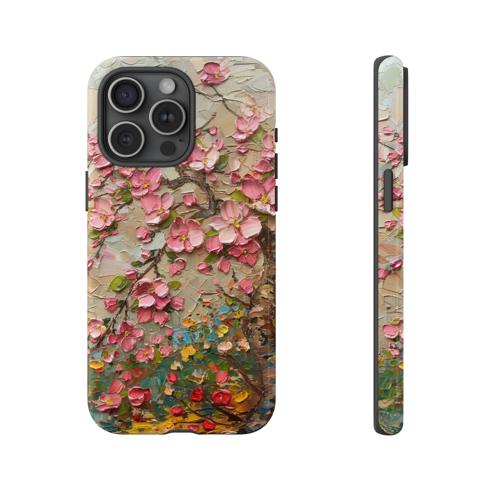 Pastel Sakura Cherry Blossom Floral Art Phone Case with iPhone 17 ...