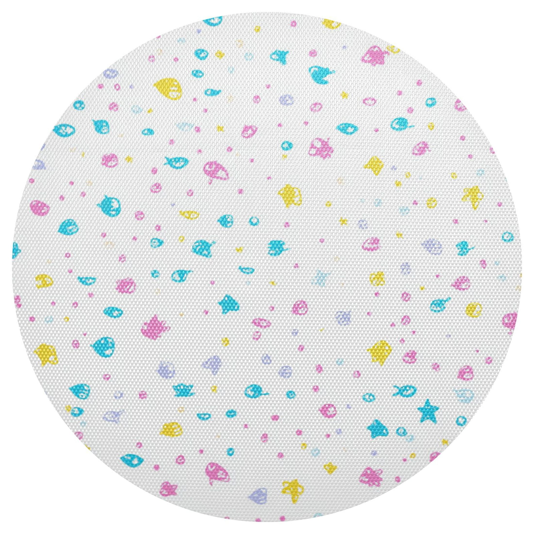 Pastel Sea Life Dots 4-Piece 15.4in Heat-Proof PVC Plate Mats, Easy Cut ...