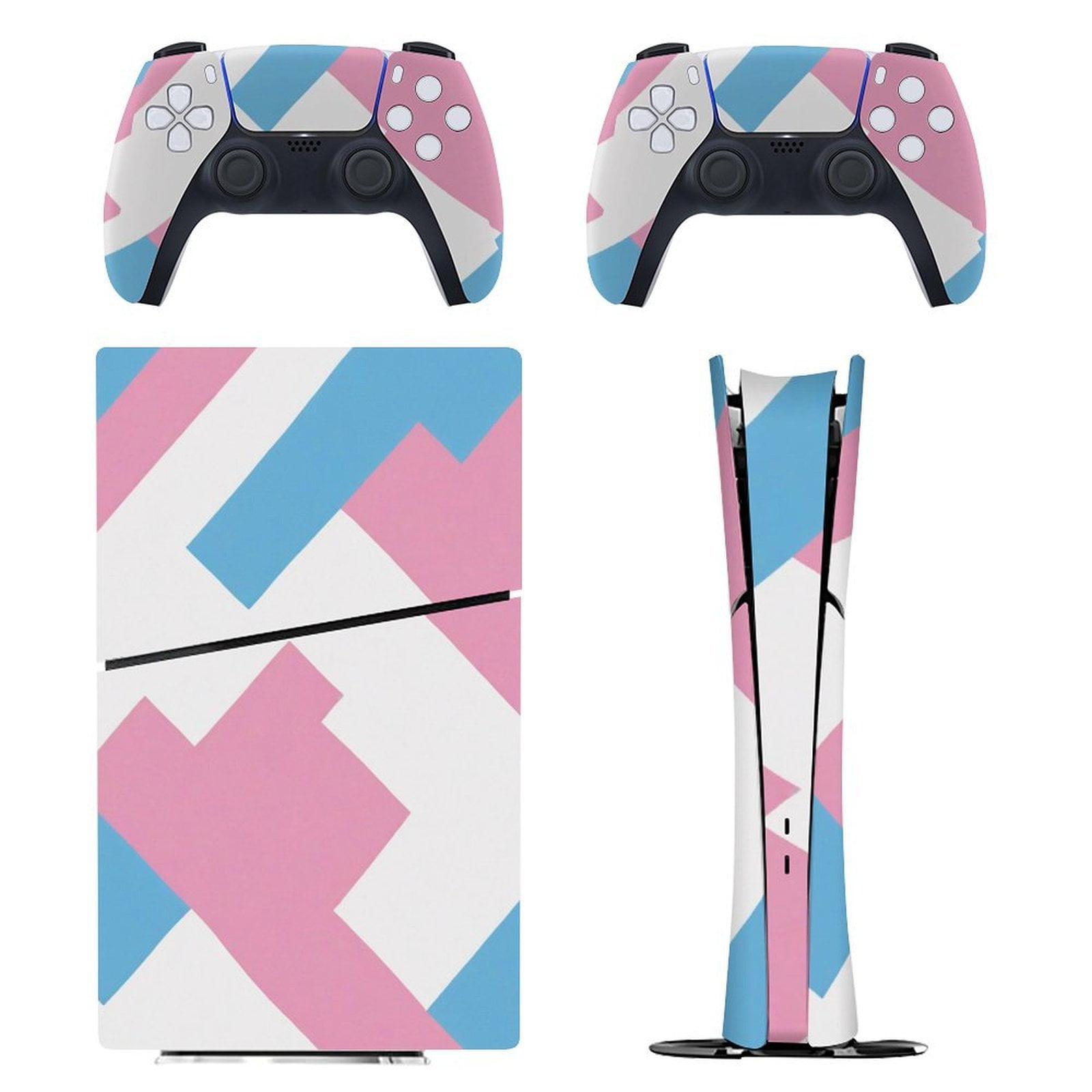 Pastel Shape Matrix Console Skin Bundle for PS5 Pro Slim Disc & Digital ...