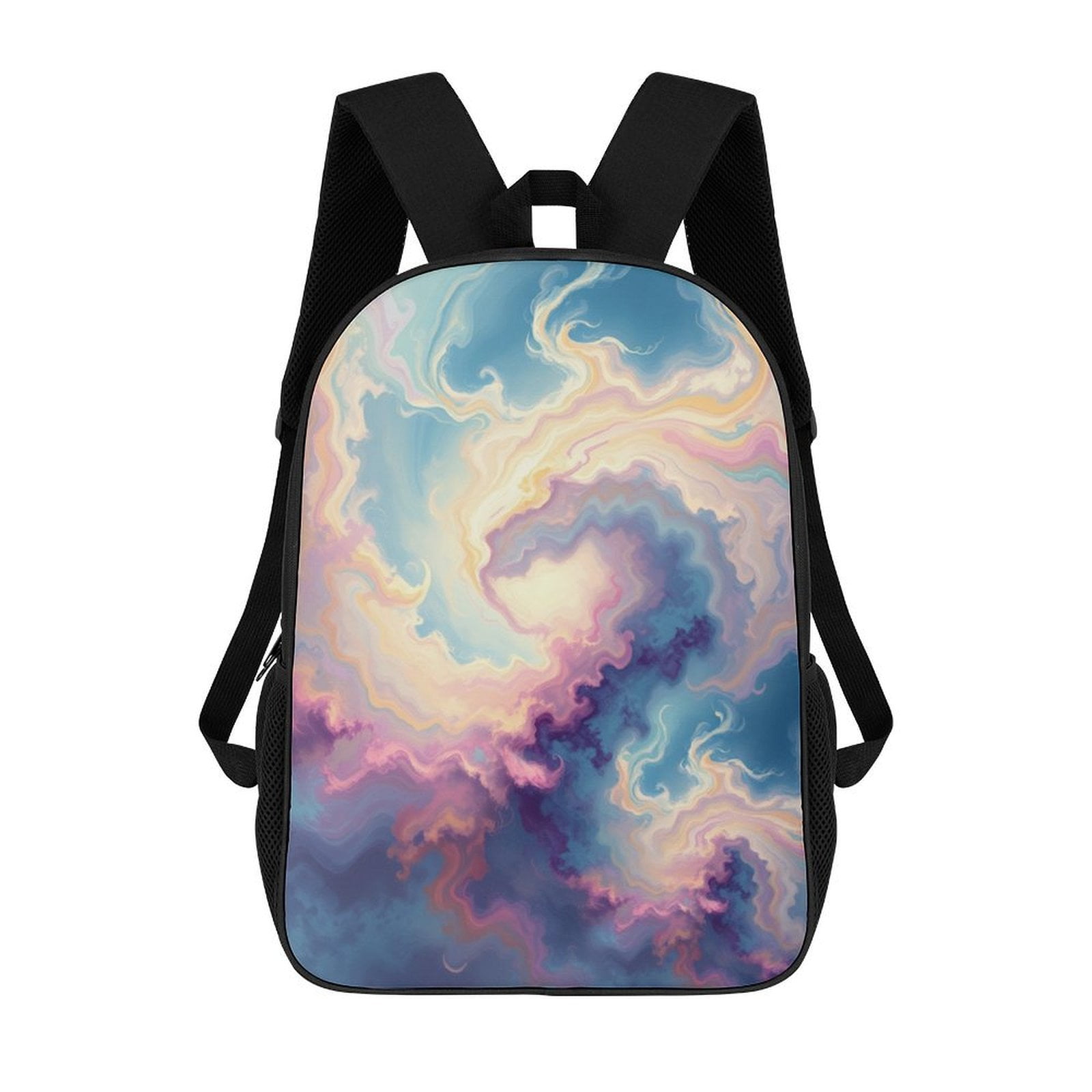Pastel Sky Swirls Fantasy Backpack Printed Zipper Backpack Book Bag 17 ...