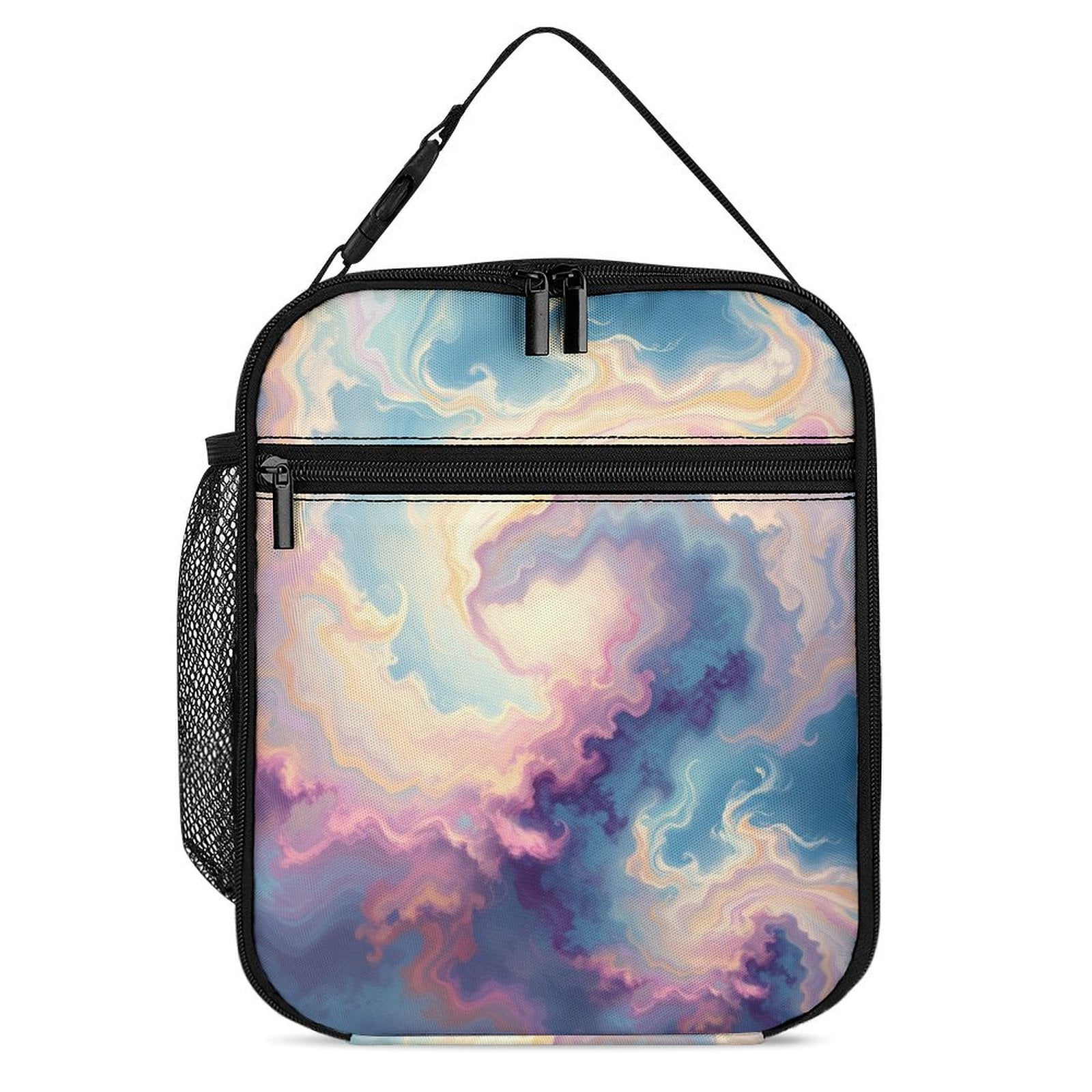 Pastel Sky Swirls Fantasy Lunch Bag Women Portable Bento Box for ...