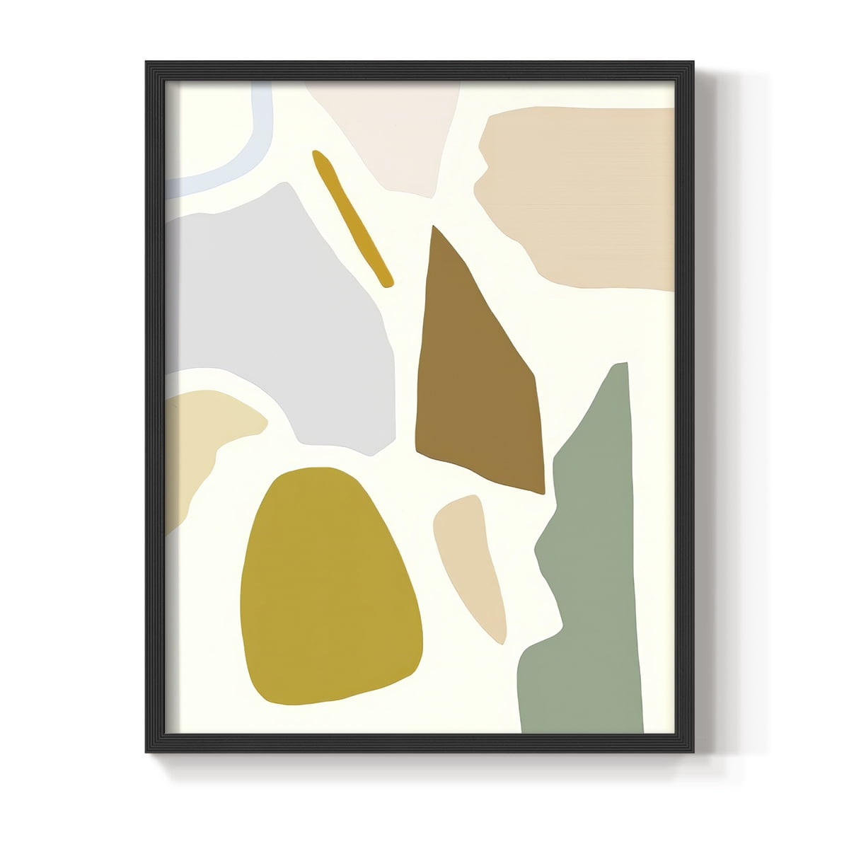 Pastel Splotches I Framed Print in Black Solid Wood Framed Print No ...