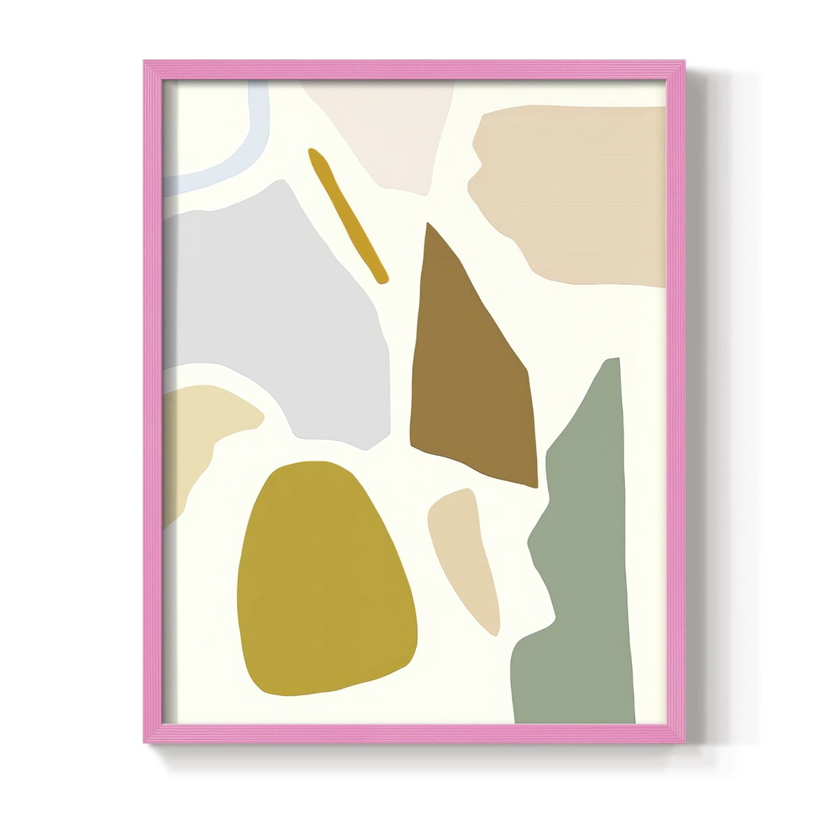 Pastel Splotches I Framed Print in Pink Solid Wood Framed Print No Nail ...