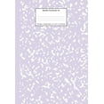 Pastel Stationery Notebooks A4: Marble Notebook A4: Lilac Purple ...