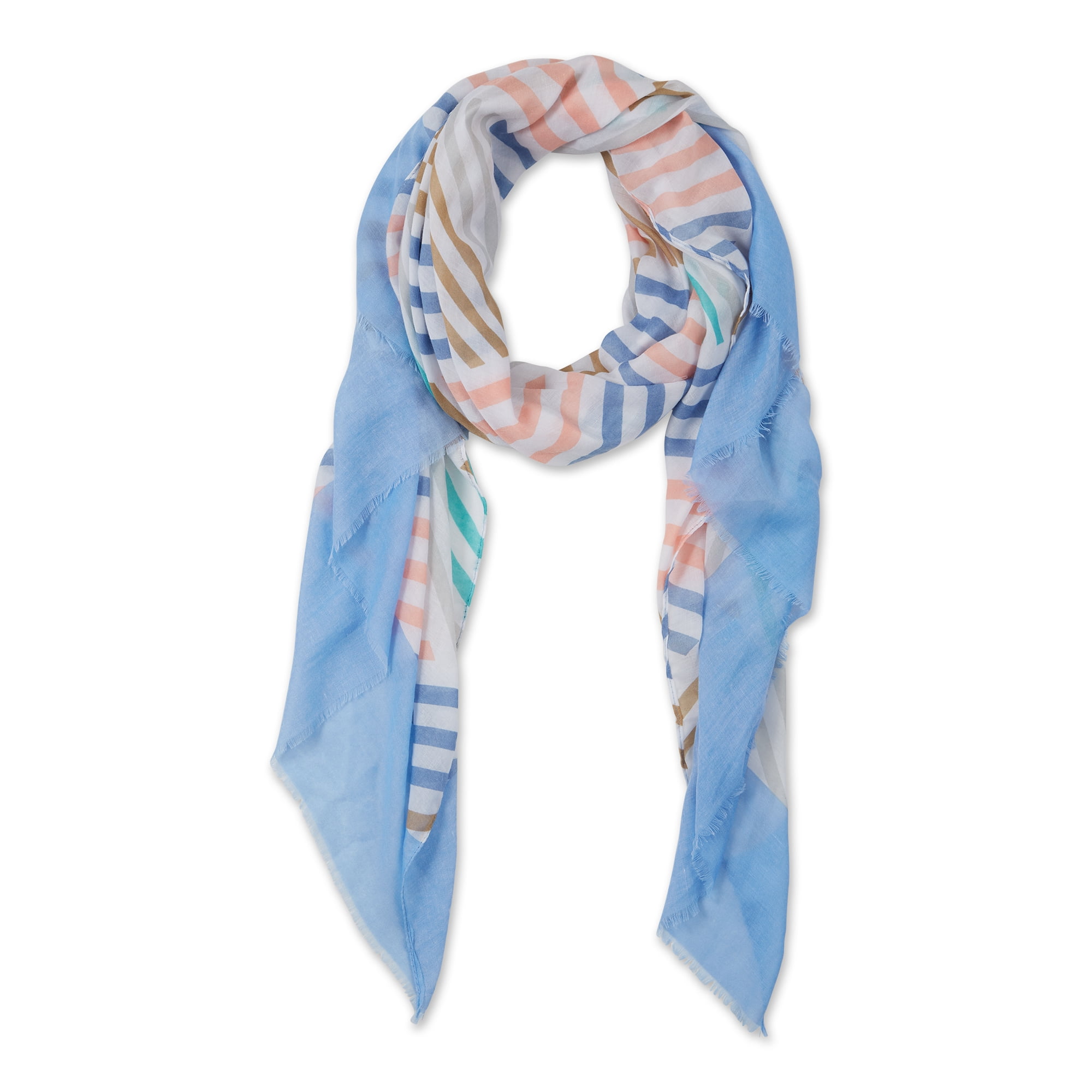 Pastel Stripe Scarf - Blue - Walmart.com