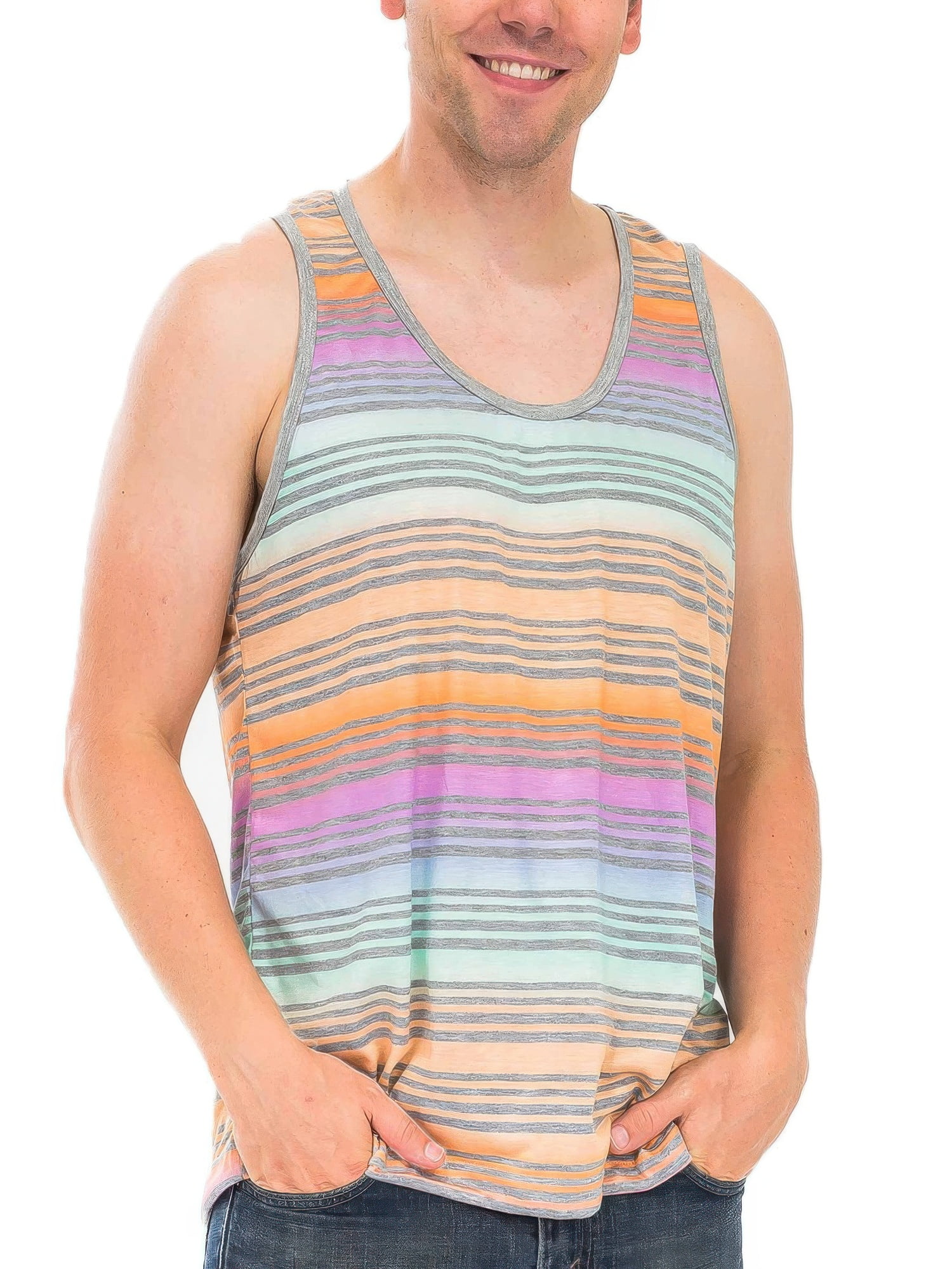 Pastel Striped Tank Top - Walmart.com