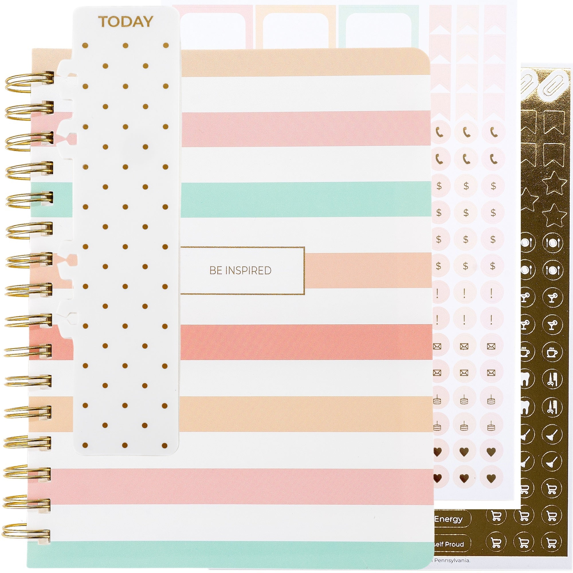 Pastel Stripes 2024-2025 Planner weekly and monthly 6 x 9 for Women ...