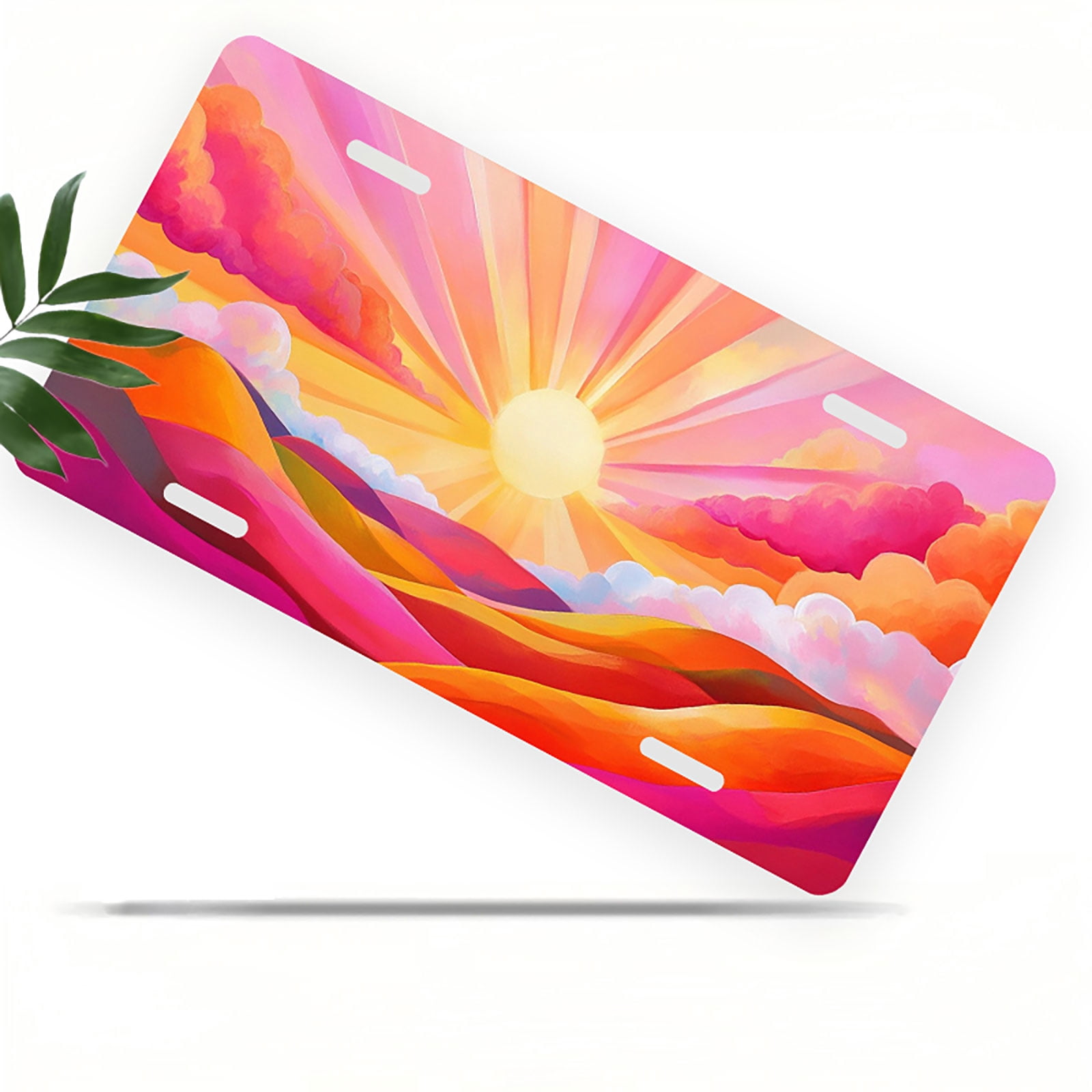 Pastel Sunrise Landscape Front License Plate, Metal License Plate ...