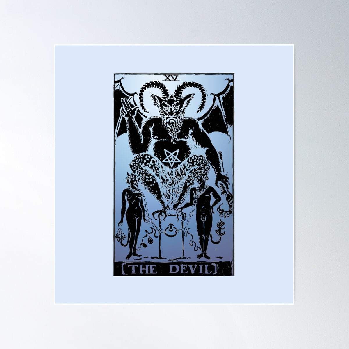 Pastel Tarot - The Devil Card Tarot Poster Wall Art, Modern Wall Decor ...