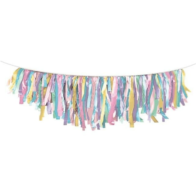 Pastel Tissue Fringe Party Garland - Walmart.com