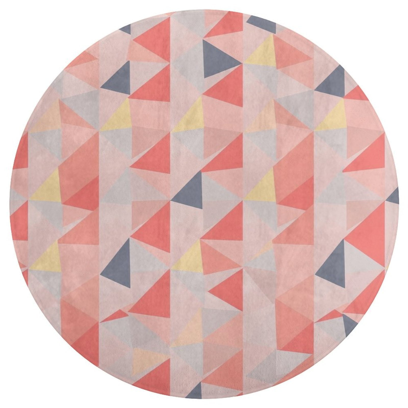 Pastel Triangle Pattern Rugs Trea Rugs Not-Slip Round Rugs Area Carpets ...