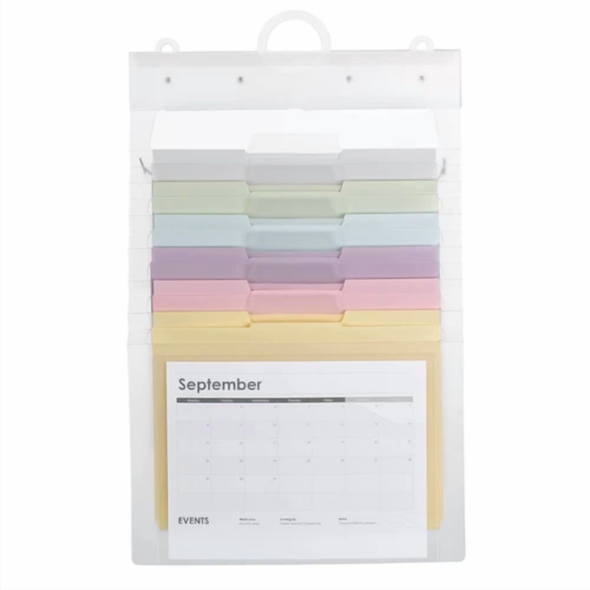 Pastel Wall Organizer With 6 Removable Pockets For Documents And Papers ...
