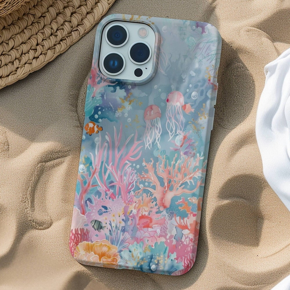 Pastel Watercolor Ocean Jelly Fish Phone Case 17 16 15 14 13 12 11 Pro ...