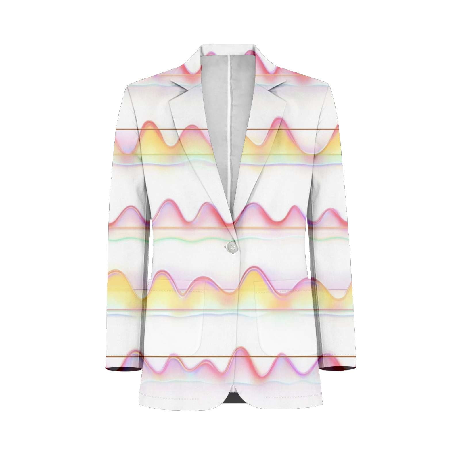Pastel Wavy Abstract Pattern Mens Suits Shawl Collar Slim Fit Suit Mens ...