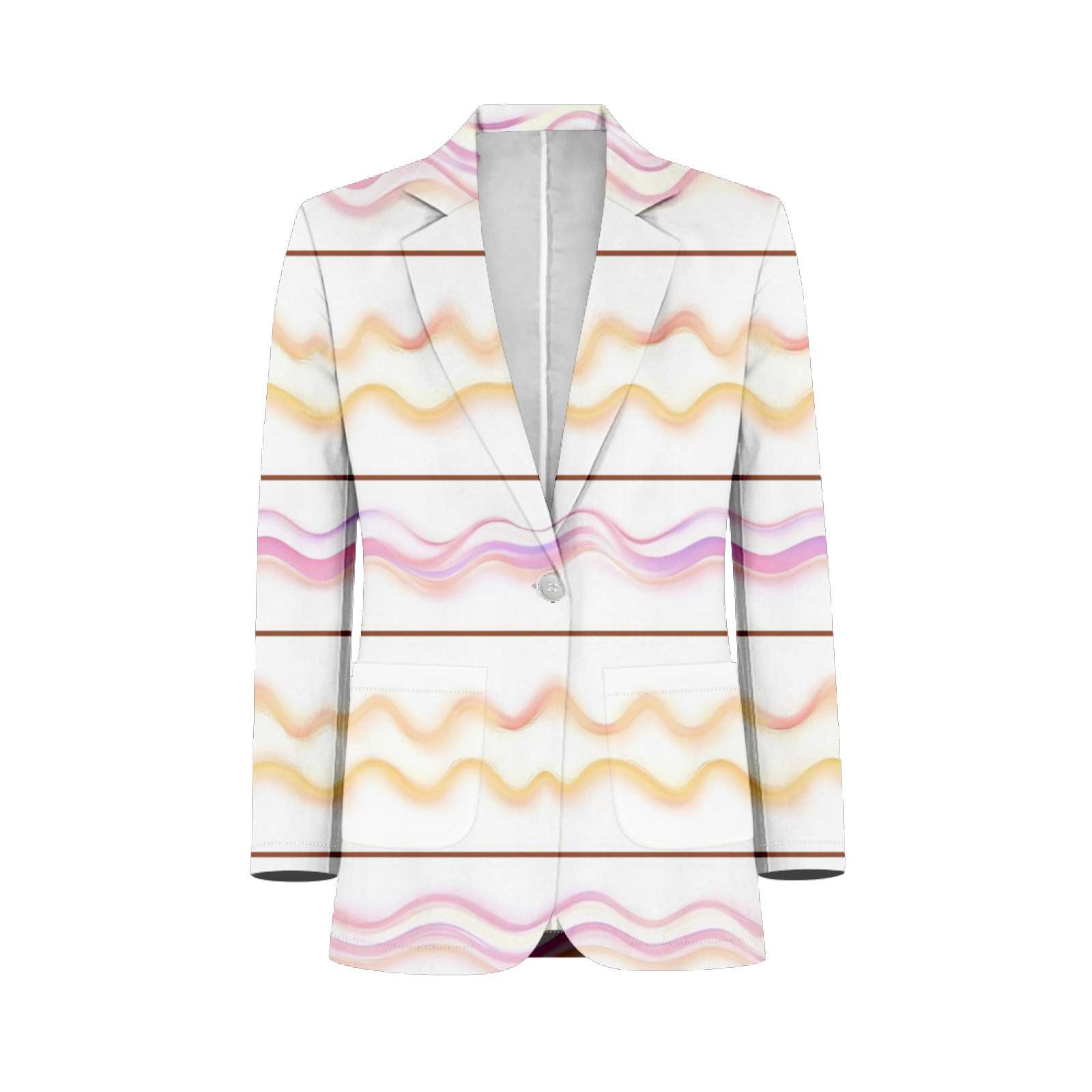 Pastel Wavy Abstract Pattern Mens Suits Shawl Collar Slim Fit Suit Mens ...