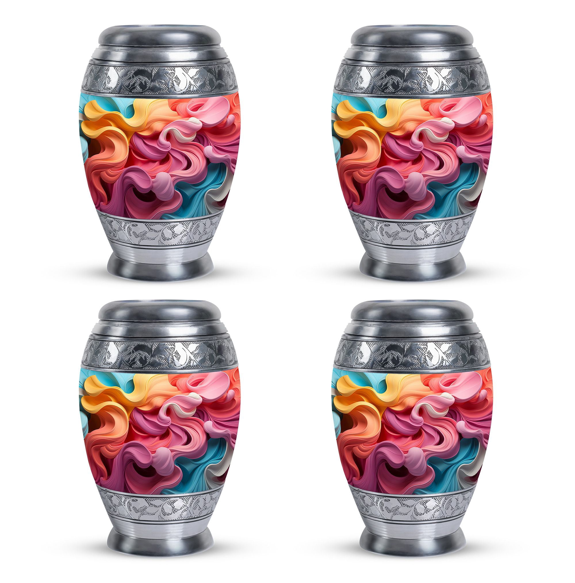 Pastel Whorls Urns For Adult Female - Miniature Memorial Urn For Adult ...