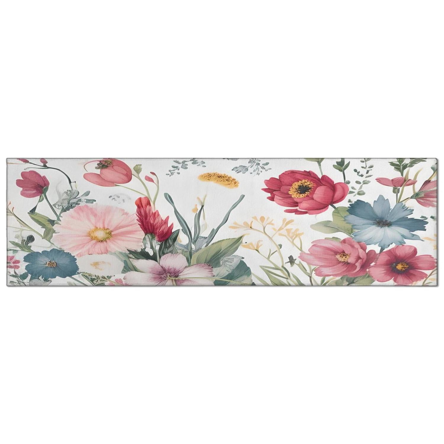 Pastel Wildflowers Classic Design Gentle Floral Violet Pink Kitchen ...