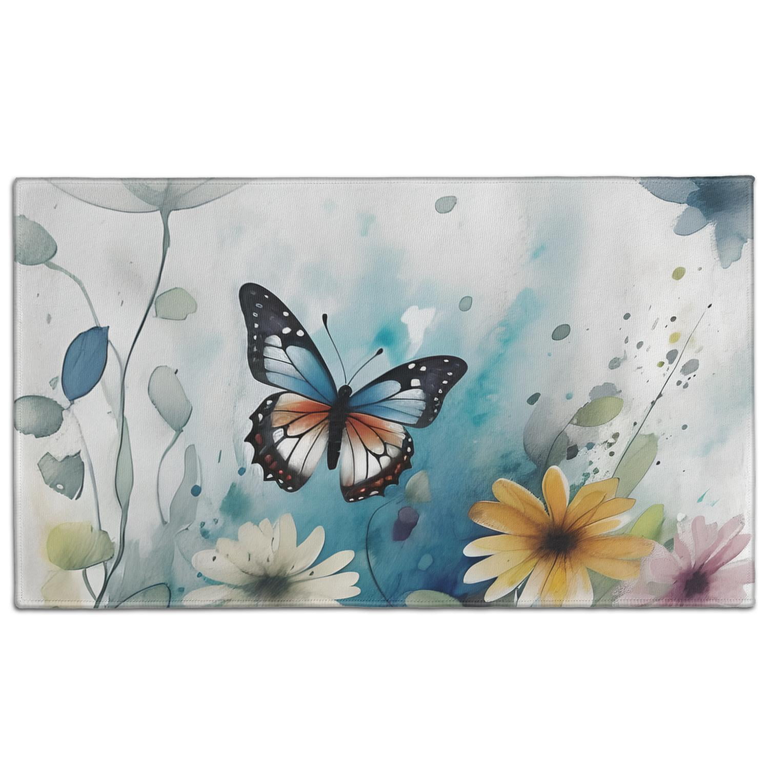 Pastel Wildflowers Classic Design Gentle Floral Violet Pink Welcome ...