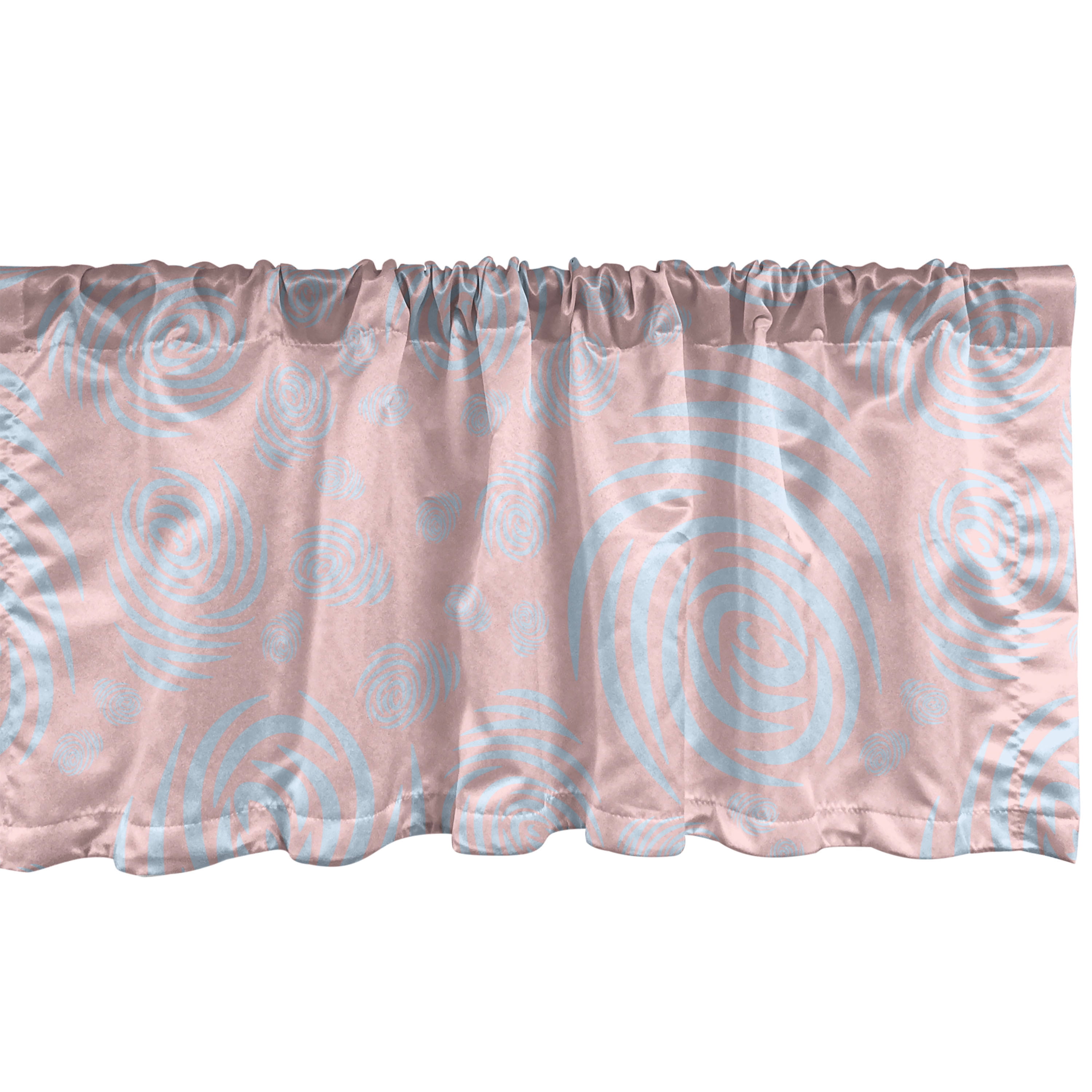 Pastel Window Valance, Modern Neutral Soft Abstract Design Circles ...