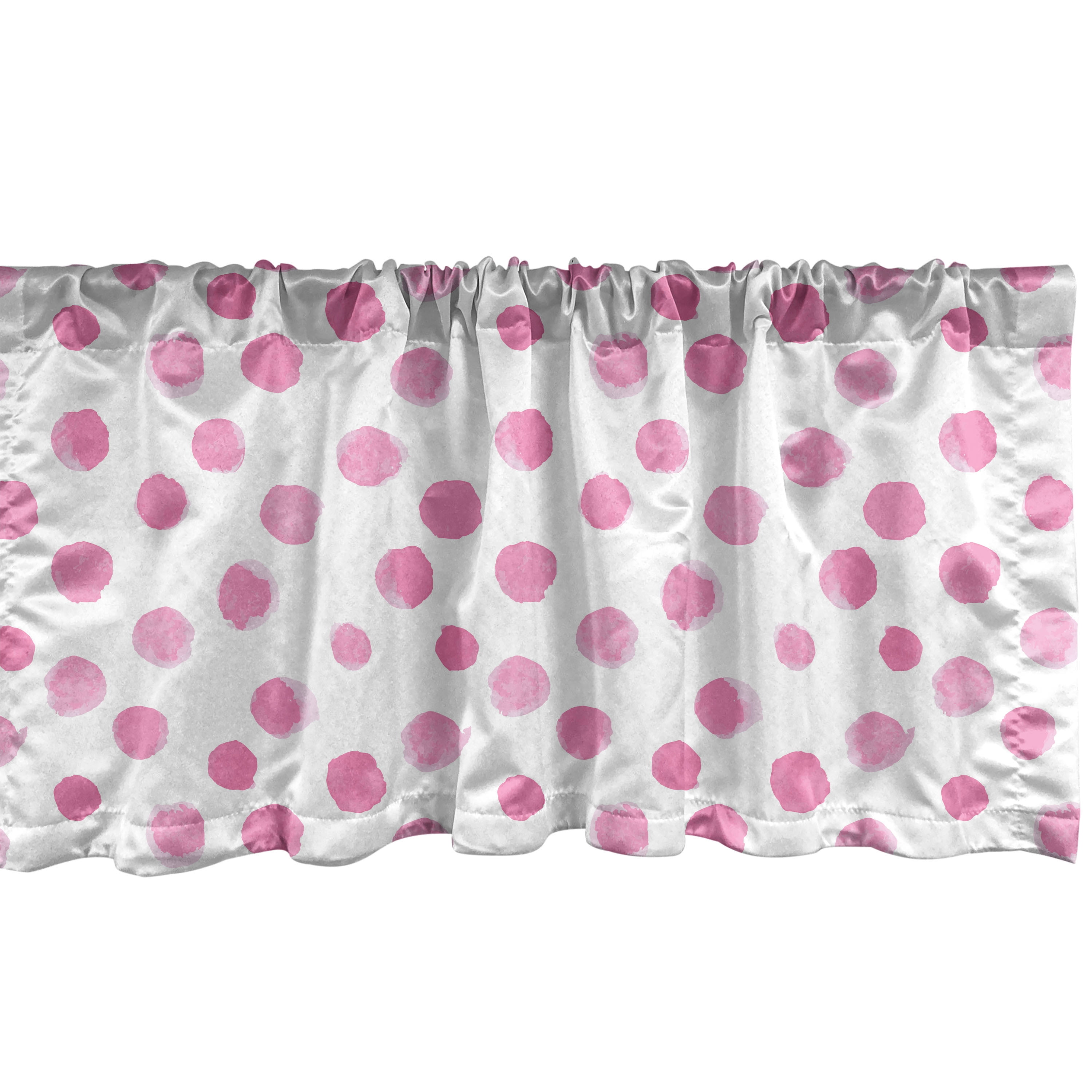 Ambesonne Pastel Valance Pack Of 2 Brushstroke Soft Polka Dots 54x18