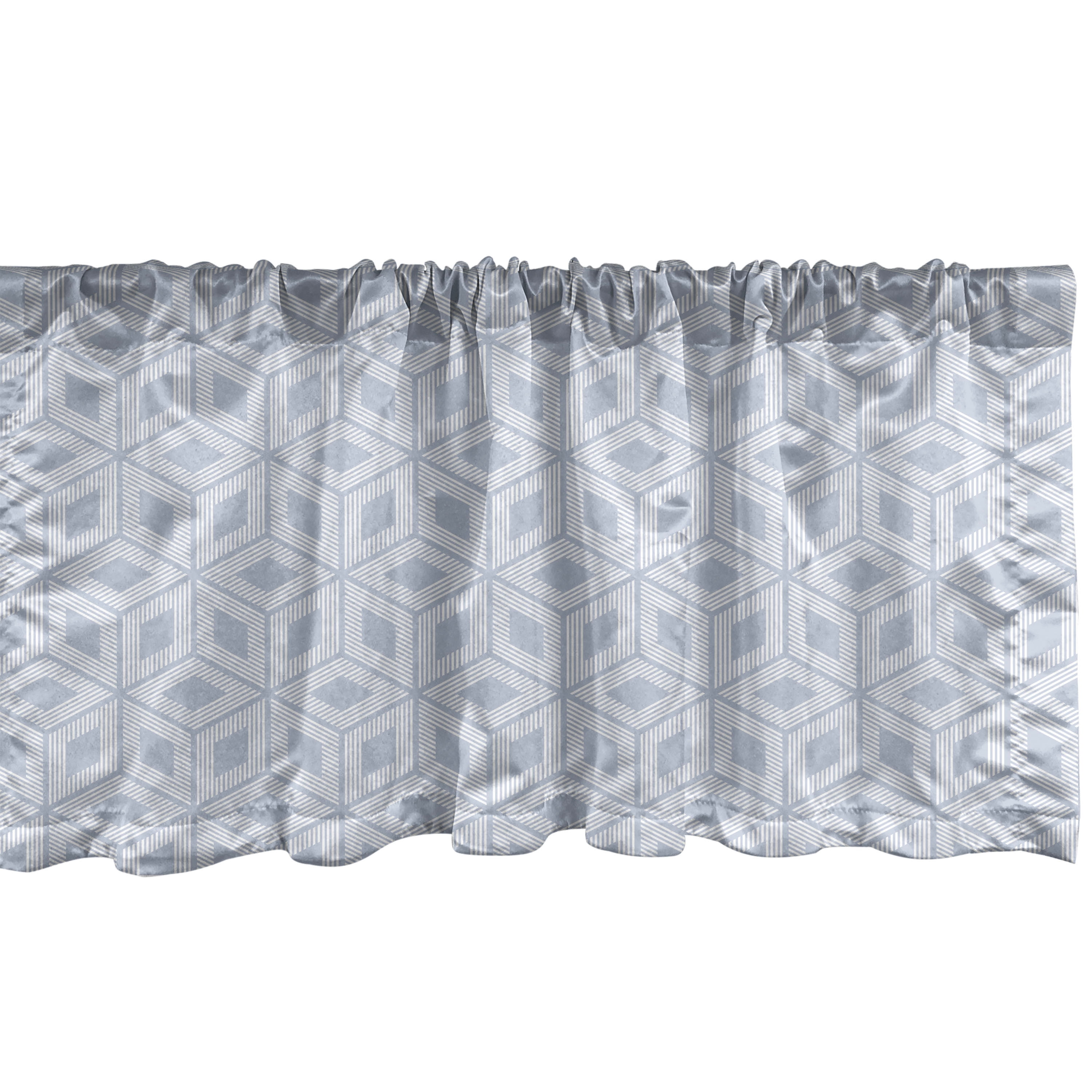 Pastel Window Valance Pack of 2, Geometric Design Contemporary ...